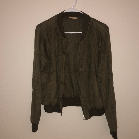 Alythea | Jackets & Coats | Alythea Cute Bomber Army Green Jacket ...